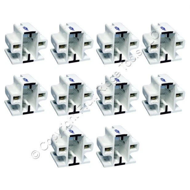 10 LEVITON COMPACT Fluorescent Lamp Holders CFL Light Socket GX23 75W ...
