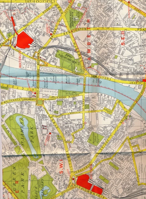 LONDON STADTPLAN MAP Geographers mit Index ca. 1955 EUR 1,95 - PicClick DE