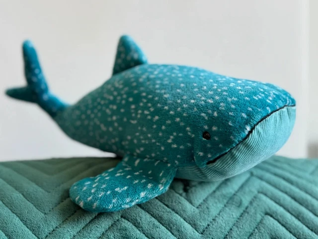 JELLYCAT WHALE SHARK Fur Toy 15 Inches Soft Authentic New with Dust ...