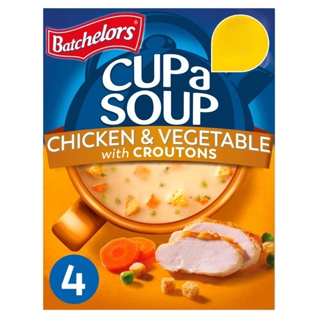 BATCHELORS CUP A Soup Chicken & Vegetable 4 Sachets 9, 18 or 36 x 110g ...