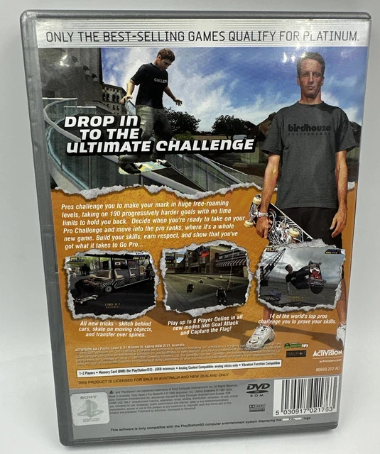 RARE PLAYSTATION 2 PS2 Game AND Manual Tony Hawk's Pro Skater 4 ...
