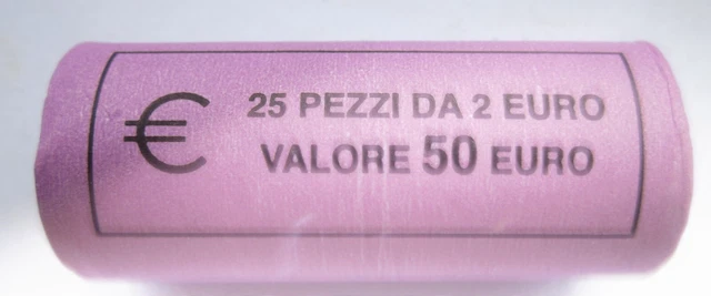 ROTOLINO DA 2 euro 2023 " Alessandro Manzoni " Zecca d'Italia 25 monete ...