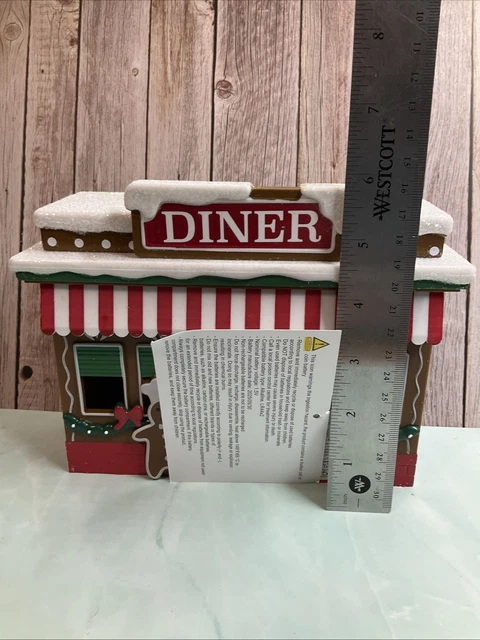 TARGET BULLSEYE LIGHT Up Christmas Village Diner 2025 NWT £14.32 ...