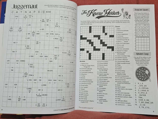 #219 LOVATTS COLOSSUS CROSSWORDS,2025,Code Crackers,Acrostics,Giant ...