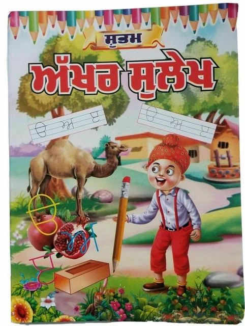 LEARN PUNJABI GURMUKHI writing akhar sulekh alphabets words book 1st ...