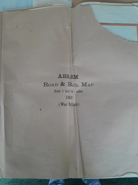 MAP OF ASSAM Showing Roads and Railways 1943 War Edition £208.72 ...