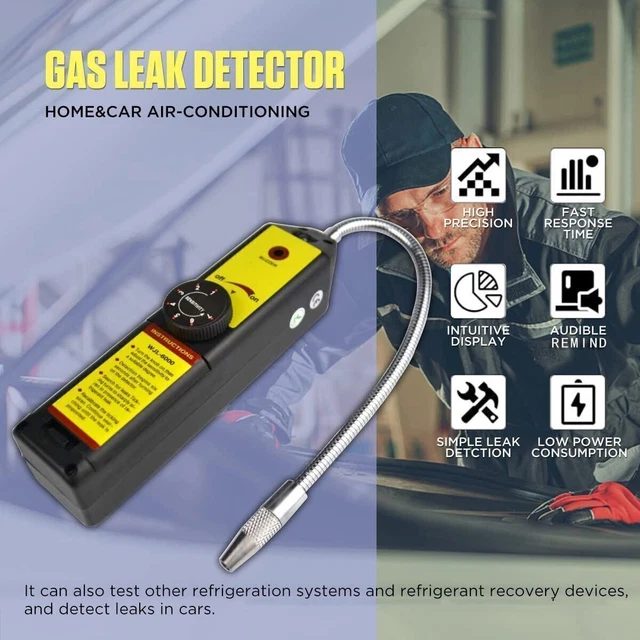 HALOGEN FREON REFRIGERANT Gas Leak Detector HVAC Air Conditioner ...