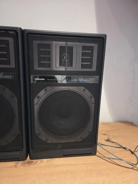 TOSHIBA SS-M58 STEREO Retro Speakers in Black 80’s Black £75.00 ...