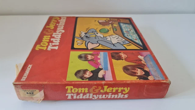 RARE VINTAGE RETRO 1970s Tom and Jerry Cartoon Tiddlywinks Game Made By ...