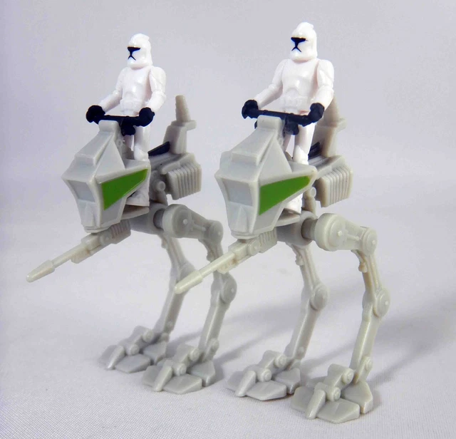 STAR WARS AT-RT (x2) Micro Galaxy Squadron with CLONE TROOPER Scout ...