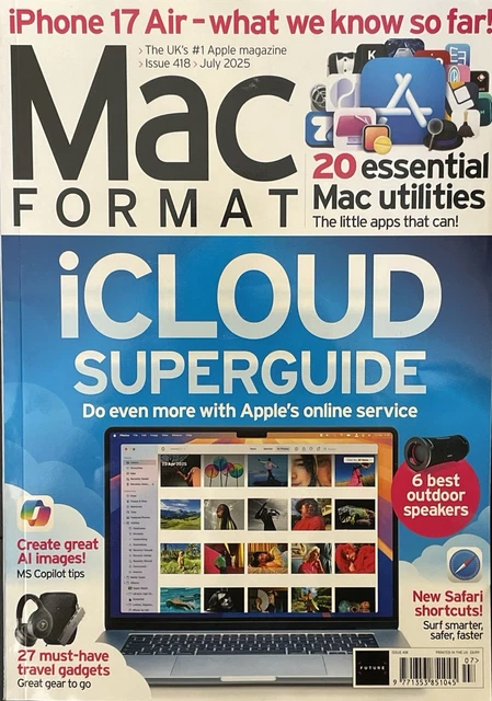 MAC FORMAT MAGAZINE Issue July 2025 £11.99 - PicClick UK
