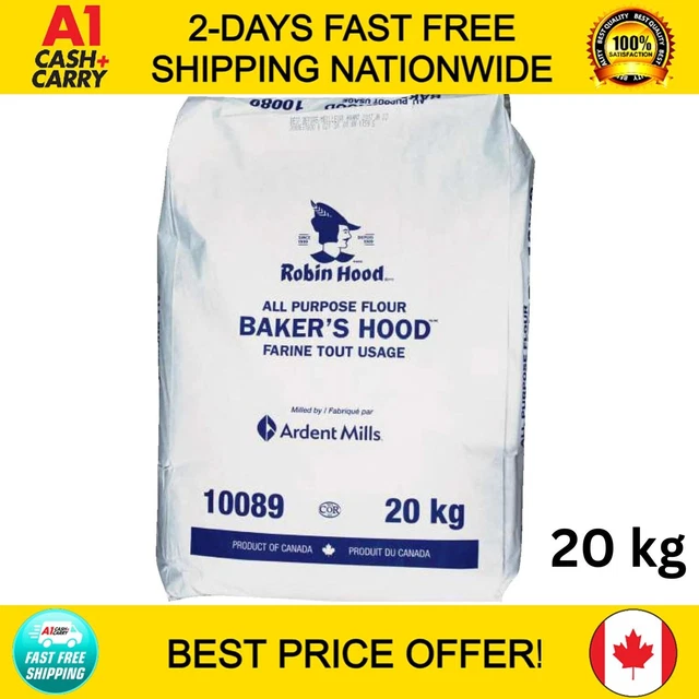 ROBIN HOOD ALL-PURPOSE Flour (20kg, 44lb) - Baking, Cakes, Bread ...
