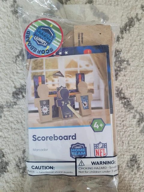 🏈LOWE'S SCOREBOARD DIY Kids Workshop Kit With Patch, Apron & Goggles ...