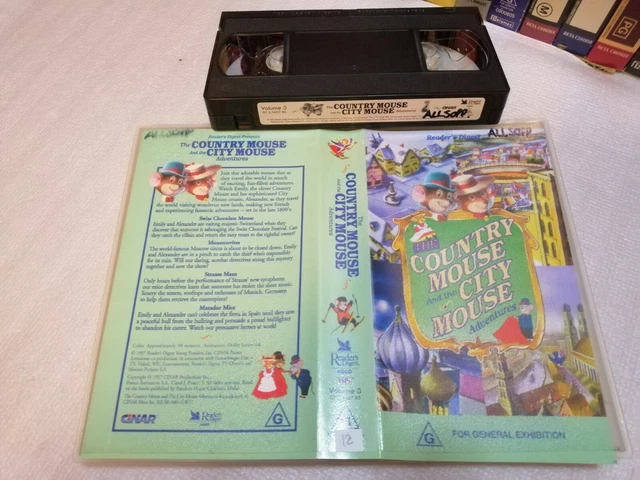 THE COUNTRY MOUSE AND THE CITY MOUSE ADVENTURES (12 Stories/3 Vhs Tapes ...