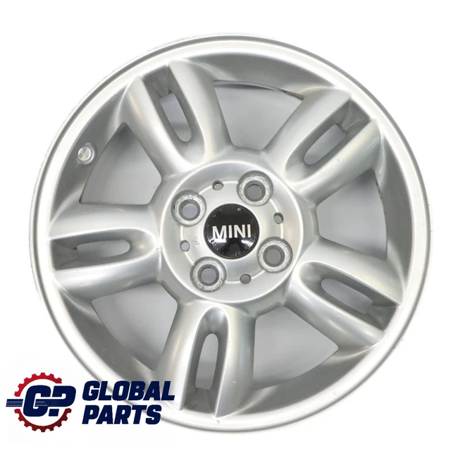 MINI COOPER ONE R56 Silver Wheel Alloy Rim 15" ET:45 5,5J 5-Star Twin ...