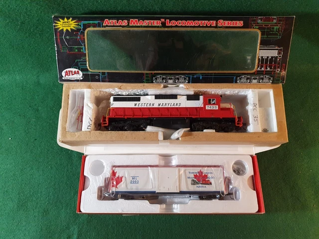 SD35 &LOW NOSE& Diesel Loco DCC by Atlas Master + NMRA Box Car New ...