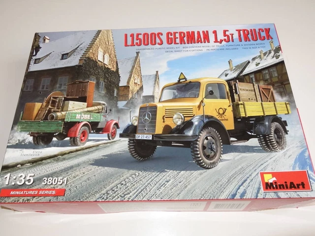 MINIART 38051 [GERMAN 1.5T Truck L1500S] 1/35 Plastic el EUR 231,14 ...