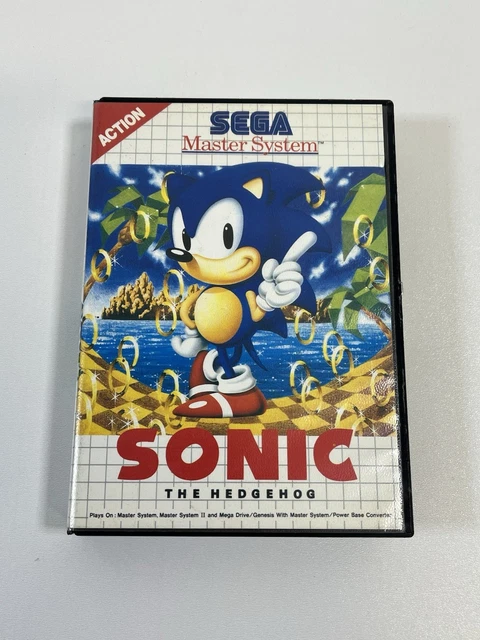 SONIC THE HEDGEHOG Sega Master System Game Case and Cartridge No Manual ...