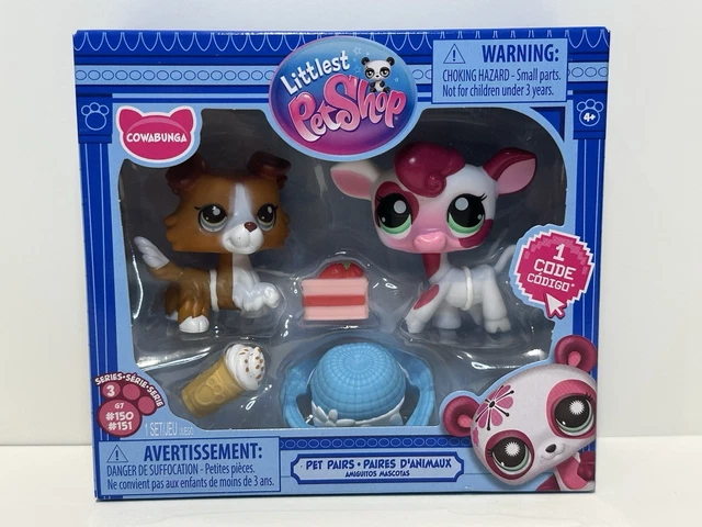 LITTLEST PET SHOP LPS Pairs #150 Cow & #151 Collie G7 Series 3 ...