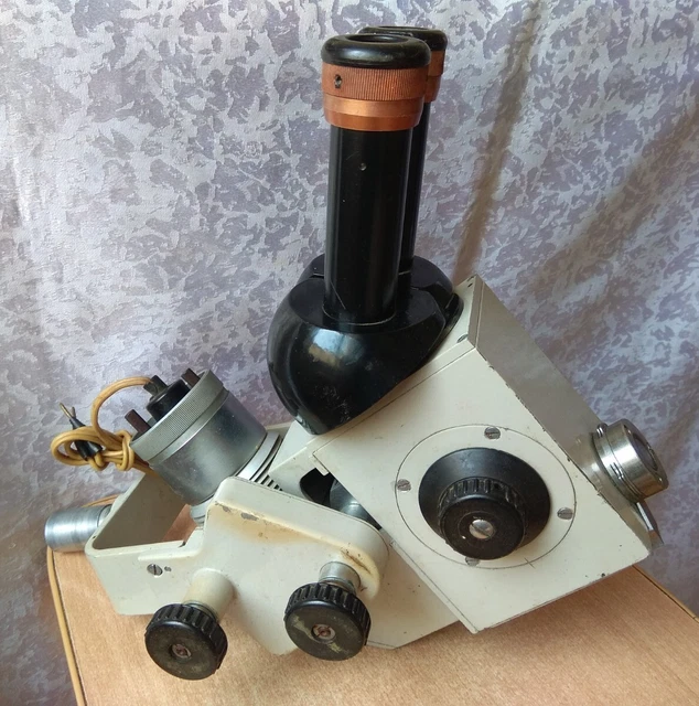 RARE ANTIQUE VINTAGE USSR Soviet measuring microscope lens tool device ...