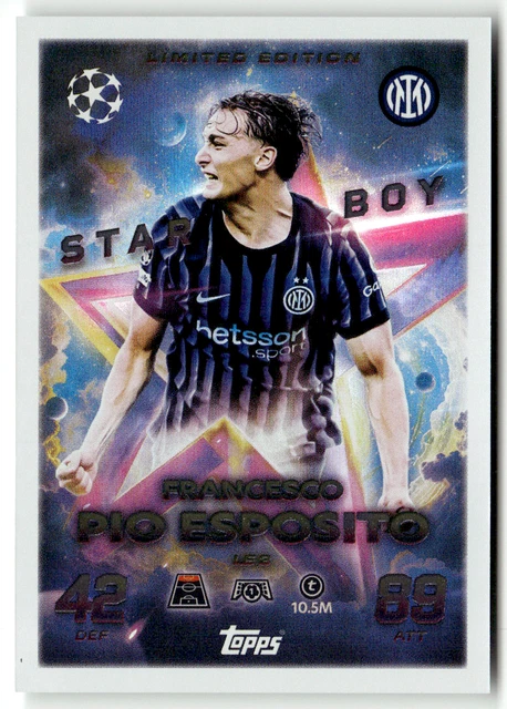 TOPPS MATCH ATTAX CL 2025-26 LE 3 Francesco Pio Esposito Star Boy ...