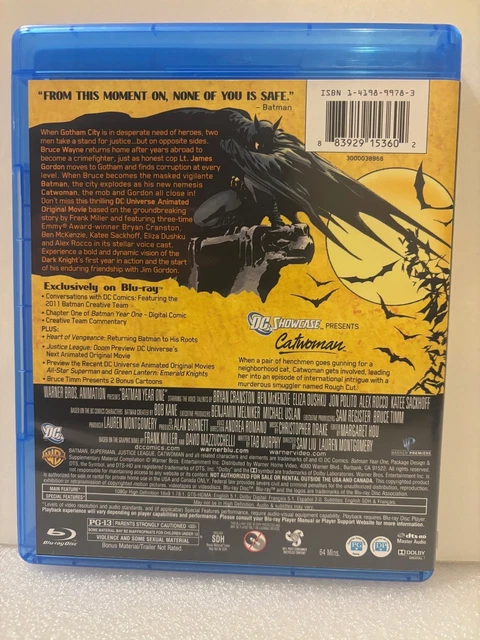 BATMAN YEAR ONE 2011 (Blu-ray) Bryan Cranston Eliza Dushku Superhero ...