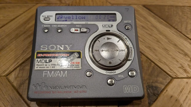 SONY WALKMAN MINI Disc Player Recorder MZ-G750 Type R FM/AM Radio ...