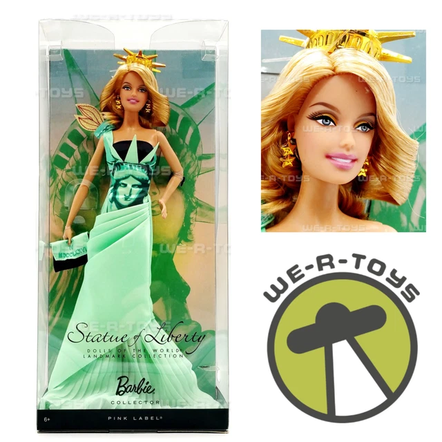 STATUE DE 'LIBERTY' Barbie Poupée Landmark Collection Rose Étiquette 2009 Mattel EUR 64,86 ...