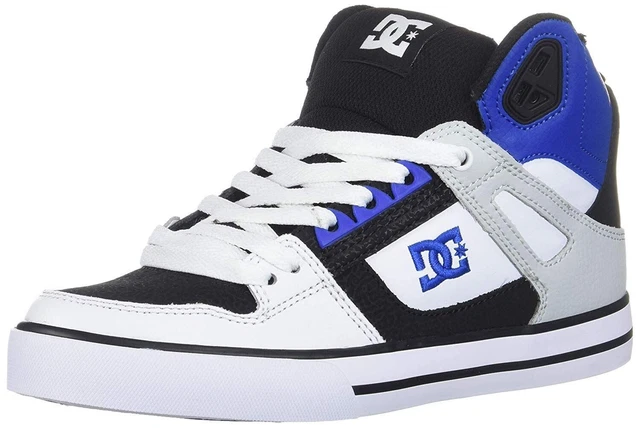 DC PURE HIGH Top WC Black White Blue Mens Leather Trainer £55.79 ...