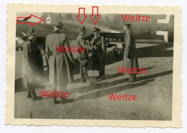 D4 ORIGINAL FOTO Heinkel He 111 Eduard Dietl Curt Pflugbeil Kurierkette ...