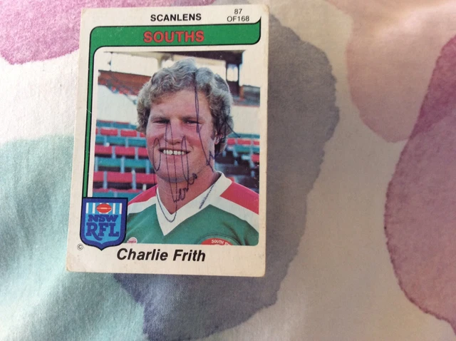 SCANLENS 1980 RUGBY League Card NRL Charlie Frith Autographed South ...