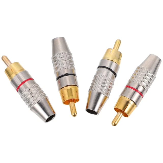 12 PCS MALE Plug Adapter Repair Ends Audio Gold Plated Connector £12.88 ...