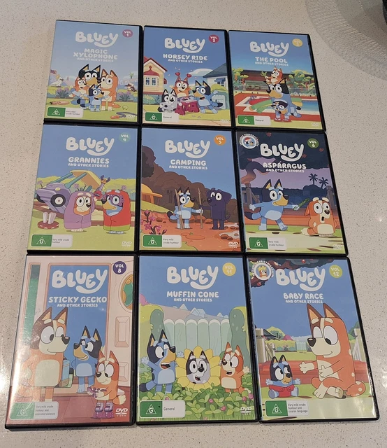 BLUEY DVD VOL 1 2 3 4 5 6 8 11 12 Kids TV Series Region 4 Bundle ...