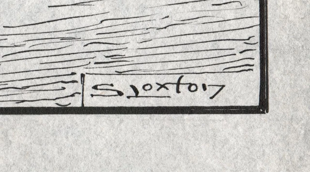 SAMUEL LOXTON (1857-1922) Pen & Ink Drawing KINGS WESTON AVENUE ...