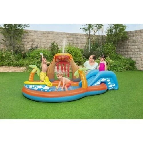 BESTWAY INFLATABLE LAVA Lagoon Water Play Center/swimming Pool Kids 2Y ...