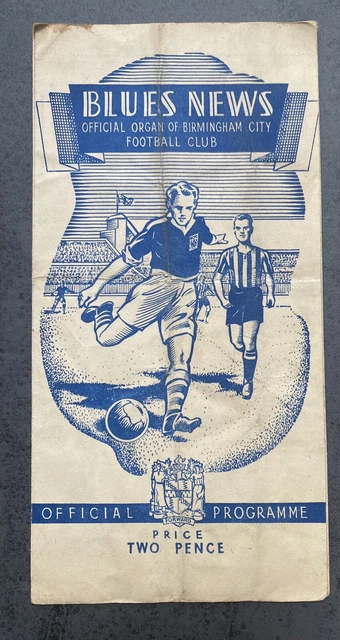 1948 FOOTBALL PROGRAMME Birmingham City V Huddersfield Town £3.99 ...