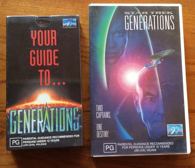 STAR TREK VIDEO VHS GENERATIONS Kirk Picard Pal BiG BOX + Guide To ...
