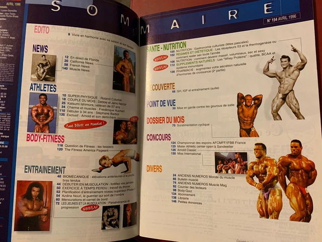 LE MONDE DU MUSCLE 1996 April #154 Alex Ardenti & Monica Brandt Cover ...