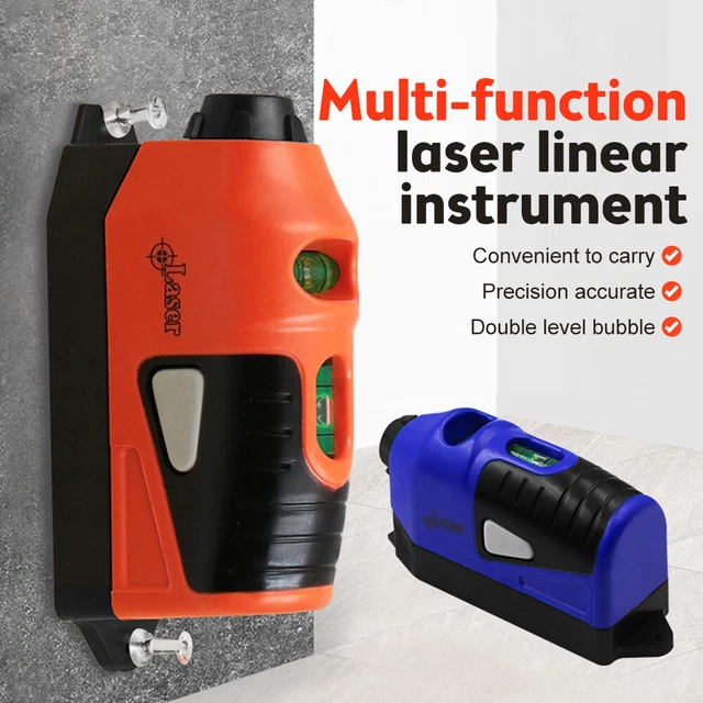 LASER LEVEL HORIZONTAL Vertical Line Measure Measuring Tape Ruler Meter ...