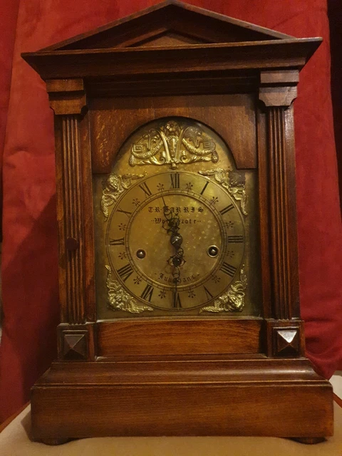 ANTIQUE JUNGHANS WURTTEMBERG Clock ,Westminster Chiming ,Brass Dial ...