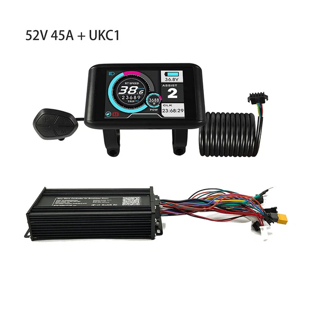 E-BIKE 36V-52V 1000W-1800W 45A Sine Wave Controller EN06/SW900/UKC1 ...
