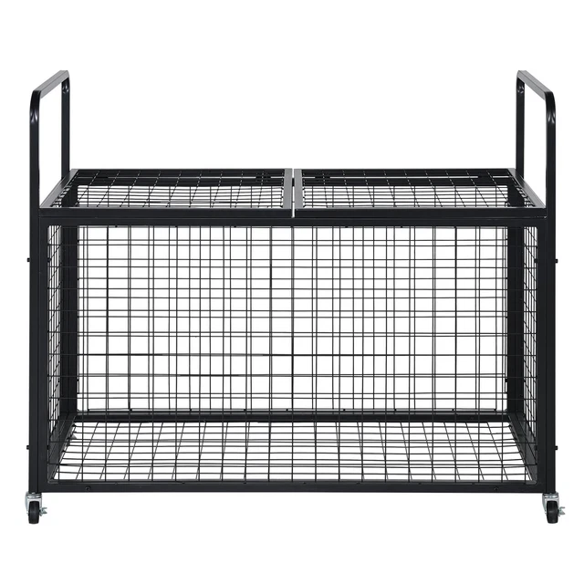 VEVOR ROLLING SPORTS Ball Storage Cart,Lockable Basketball Cage w ...