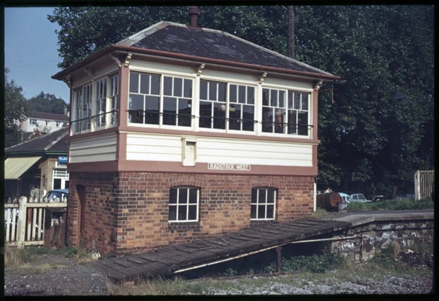 ORIGINAL RAILWAY COLOUR Slide Radstock West Signal Box & Station GWR ...