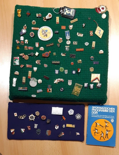 KONVOLUT PIN OSTBLOCK Abzeichen Anstecknadeln Sportabzeichen DTSB FDJ ...