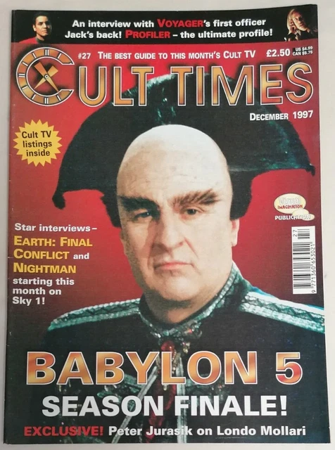 MAGAZINE - CULT Times Magazine Issue #27 Dated December 1997 Babylon 5 ...