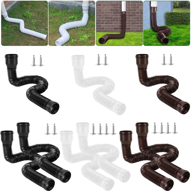 ROUND FILTER DOWNPIPE Extender Retractable Rainwater Drain Pipe Anti ...