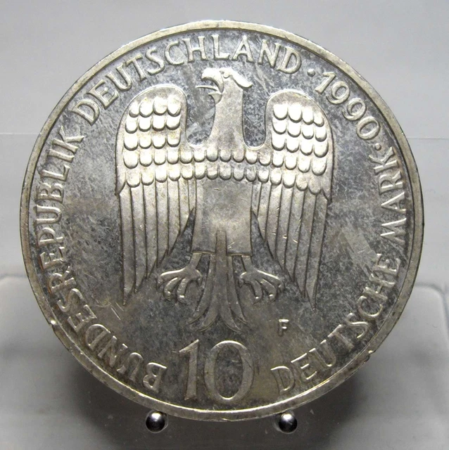10 MARK 1990 F, Barbarossa, Spgl., Silber EUR 1,00 - PicClick DE