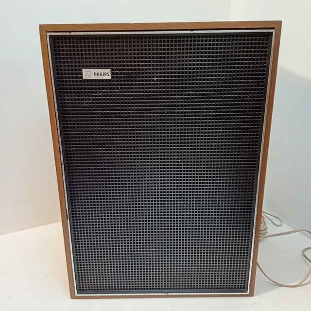 PHILIPS 22RH482 BOOKSHELF Speakers Set -TESTED- 8 Ohm,10 Watt,1969/1970 ...