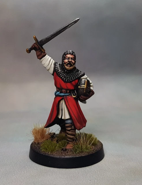 28MM 3D PRINTED Medbury miniatures Medieval foot knight painted Saga ...