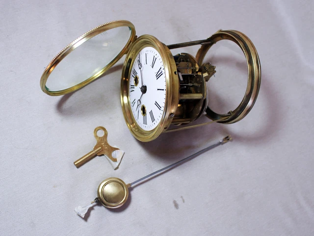 WORKING JAPY FRERES 1855 clock movement complete with Bell, pendulum ...